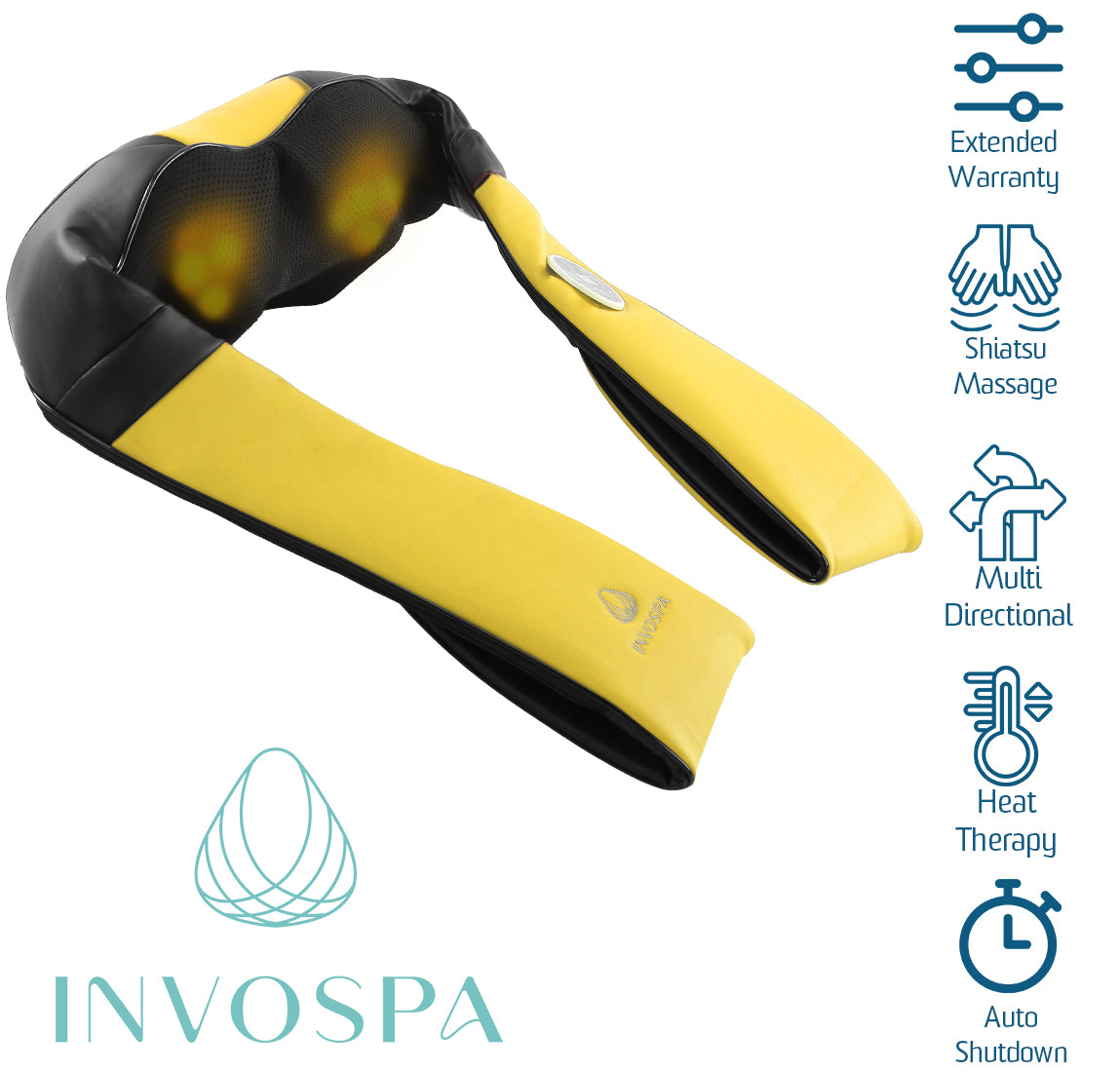 Shop Our Shiatsu Yellow Neck Massager On Amazon - InvoSpa